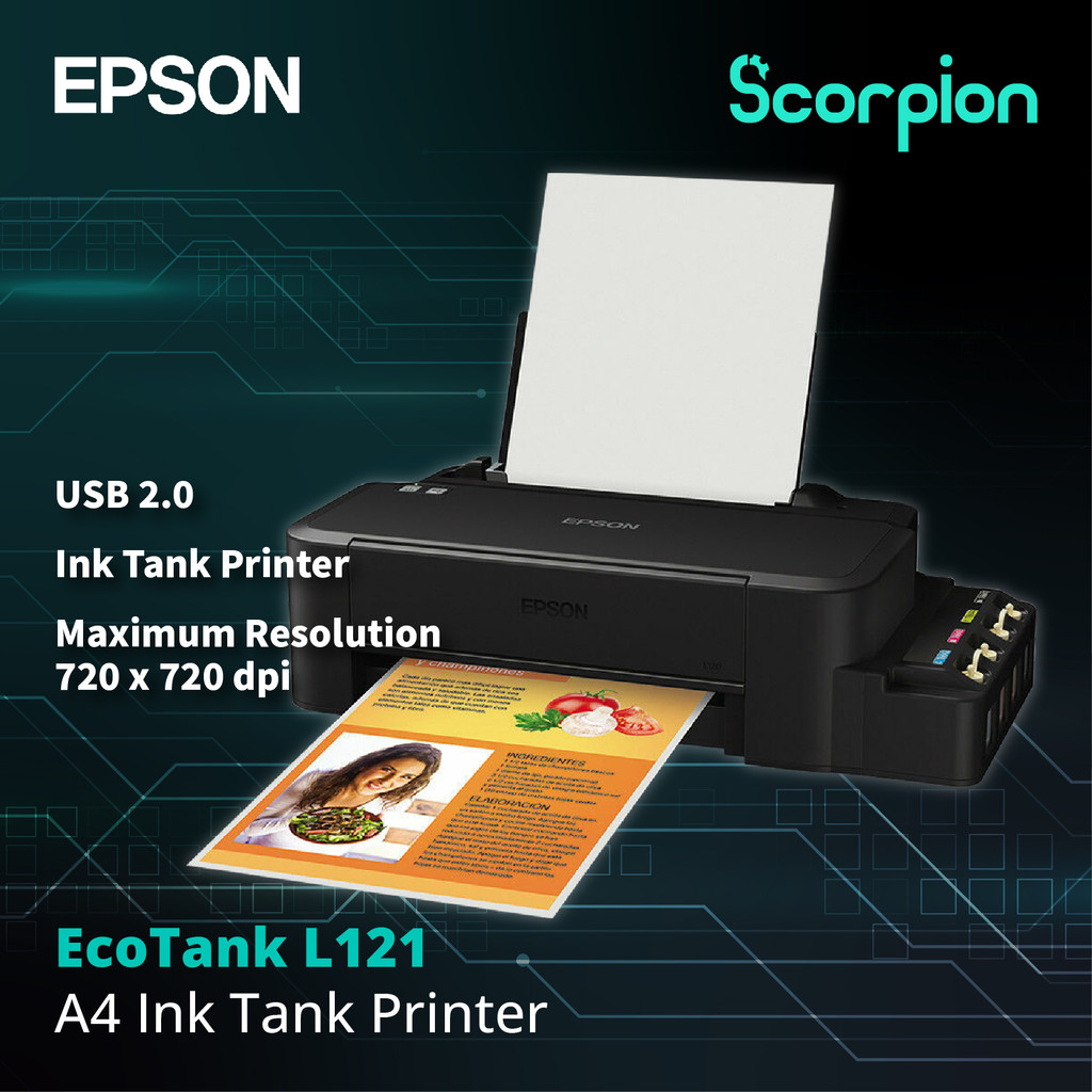 Epson EcoTank L121 A4 Ink Tank Printer | Shopee Malaysia
