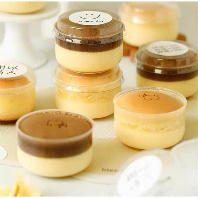Pudding Cup, Flan with Lid, Caramel Yogurt Plastic Cup | Shopee Malaysia