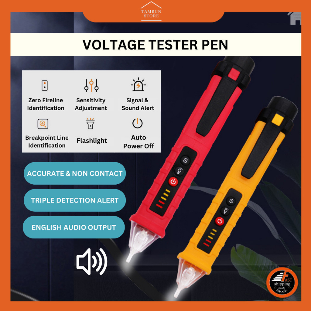 Smart Induction Test Pen AC Voltage Detector Non Contact Sensor Beep ...