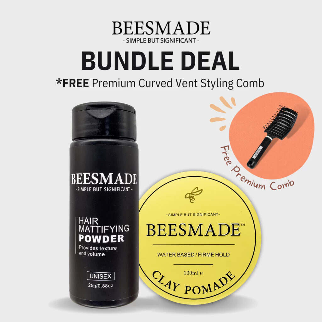BEESMADE Mattifying Powder + Clay Pomade 100ml | Shopee Malaysia