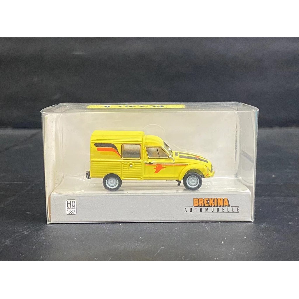 Brekina 1: 87 Citroen Acadiane 2CV Citroen Acadiane Yellow Black Rubber ...