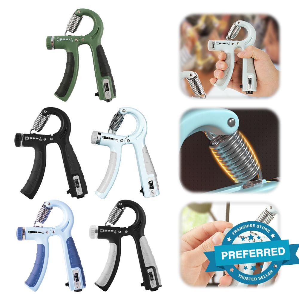 R-shape Adjustable Countable Hand Grip Strength Exercise Strengthener ...