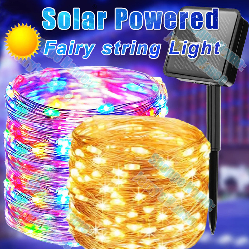 Lampu Raya 32M Solar Lights LED Fairy String Lights Waterproof Garden ...