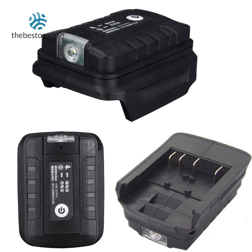 (THEBEST) Battery Adapter with LED Light for Bosch 18V Battery Dual USB ...