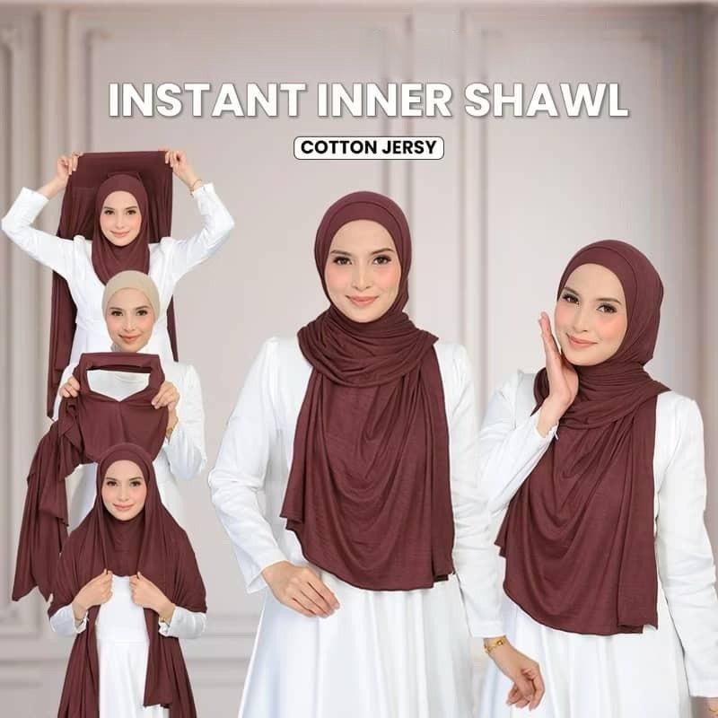 MARIPOSA INSTANT SHAWL BUTTERFLY CURVE (Hafh Attach WITH INNER NECK ...