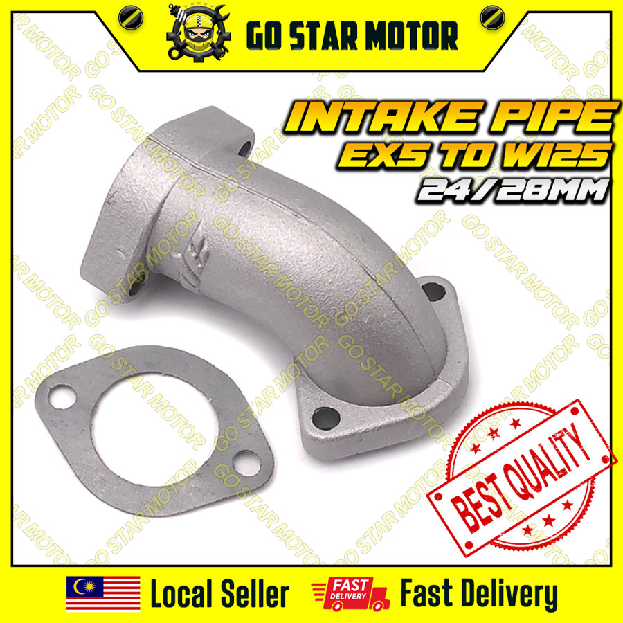 HONDA EX5 TO CARBURETOR WAVE125 WAVE 125 W125 Racing Intake Pipe 24mm ...