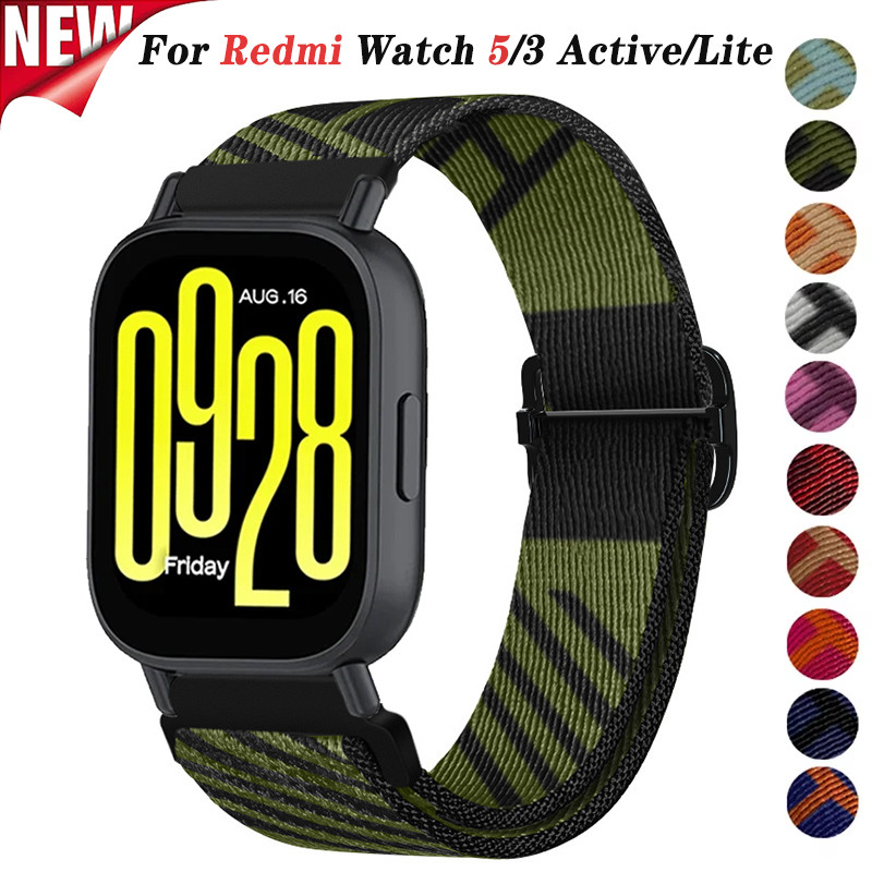 22mm Nylon Strap for Redmi Watch 5 Active Woven Fabric Bracelet ...