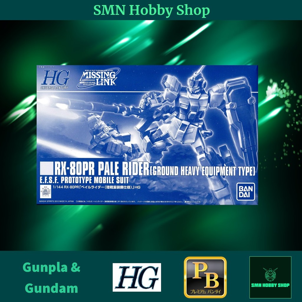 HG 1/144 RX-80PR Pale Rider Ground Heavy Equipment Type Gunpla Gundam ...