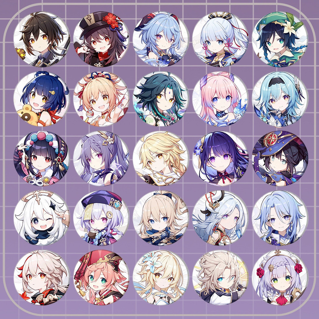 Yuanshen Merchandise q Version Character Badge Badge Bar Walnut Keli ...