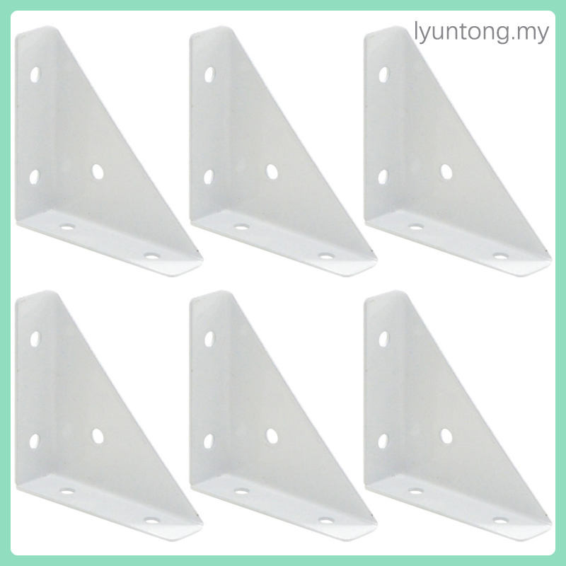 Bed Corner 6 Pcs Shelf Brackets Heavy Duty Angle Braces Furniture ...