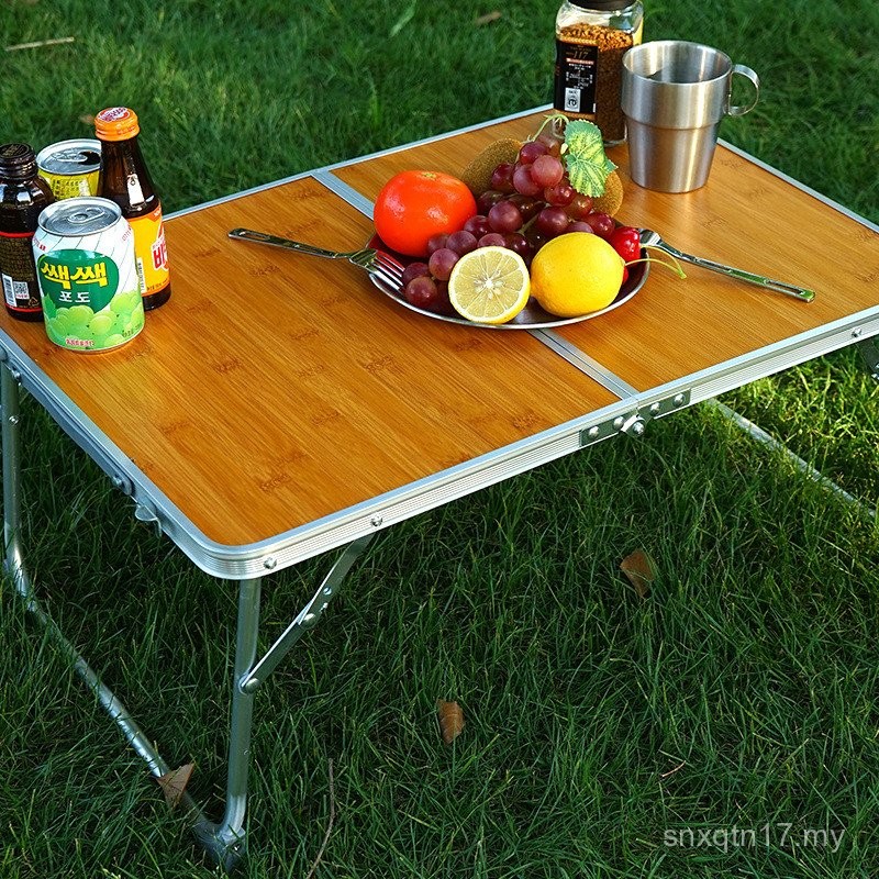 Meja Lipat Mini Perkhemahan Luaran Meja Papan Buluh Kayu Buluh Mudah ...