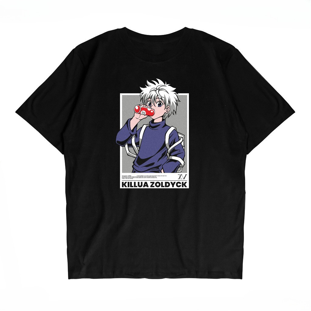Killua Drinking Tee! Hunter X Hunter 3D Anime Print, Oversized Cotton ...