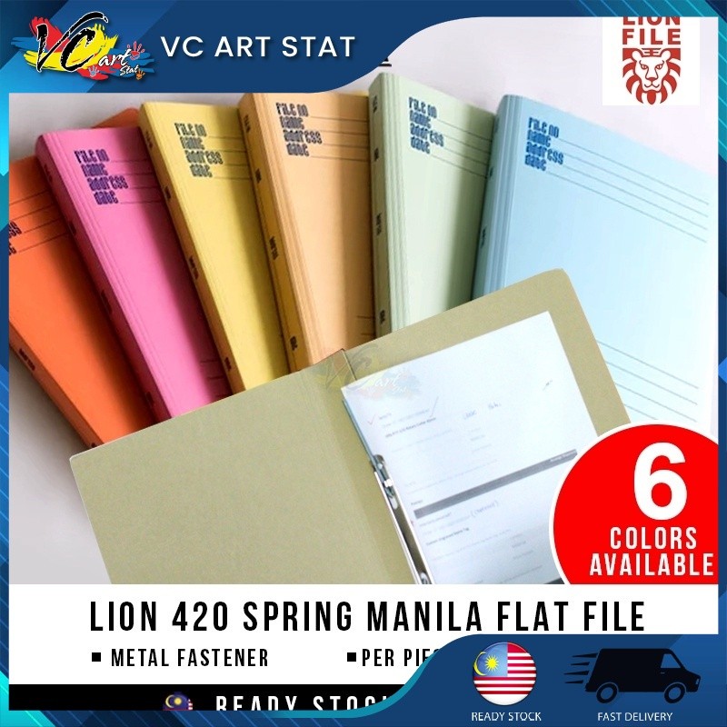 MFF420 Spring File Manila Flat Paper File Office Organizer manila card ...