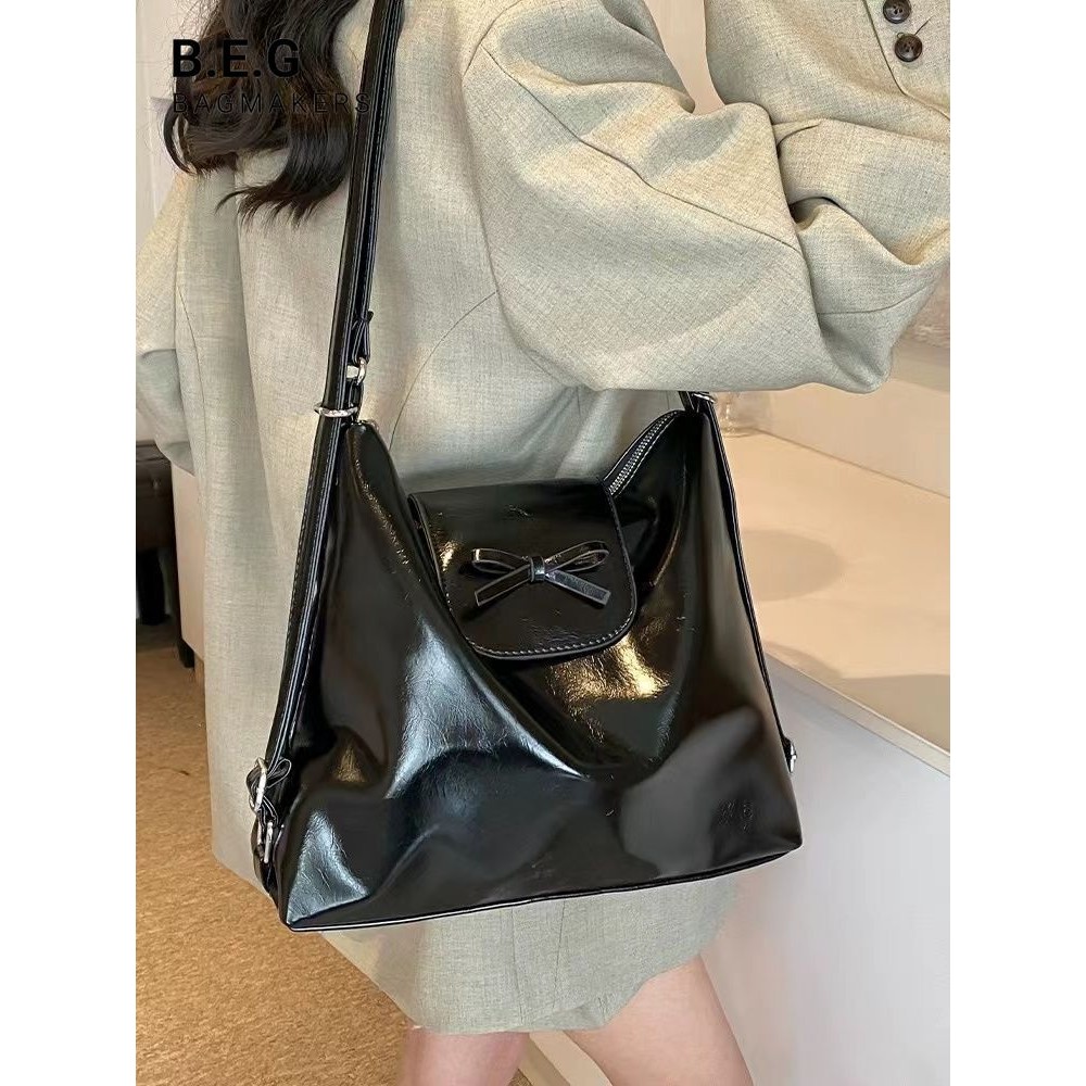 B.E.G Women Minimalist Ribbon Shoulder Backpack Beg Wanita Murah ...