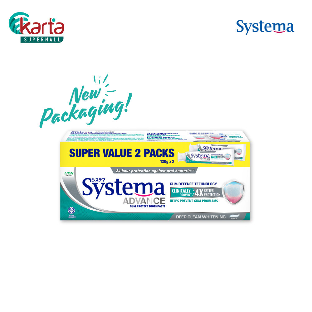 Systema Advance (Deep Clean Whitening) Anti-Plaque Toothpaste 2 X 130g ...