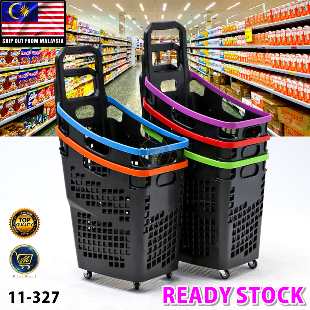PlatMart - [READY STOCK] Heavy Duty Supermarket Shopping Basket Trolley ...