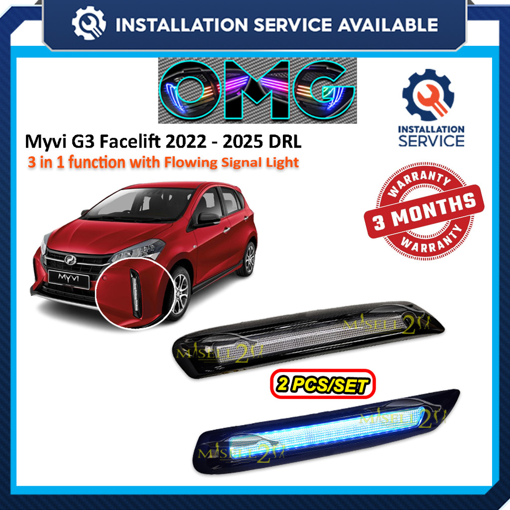 [Installation Provided] Perodua Myvi 2022-2025 Front LED DRL 3-in-1 ...