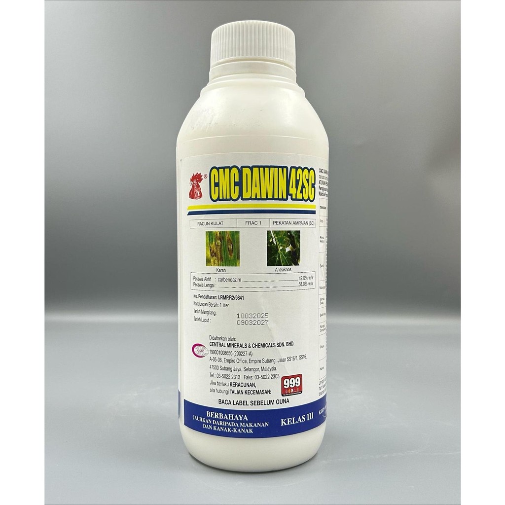 CMC DAWIN 42SC RACUN KULAT 1LITER / FUNGCIDE A.I CARBENDAZIM 42% RACUN ...