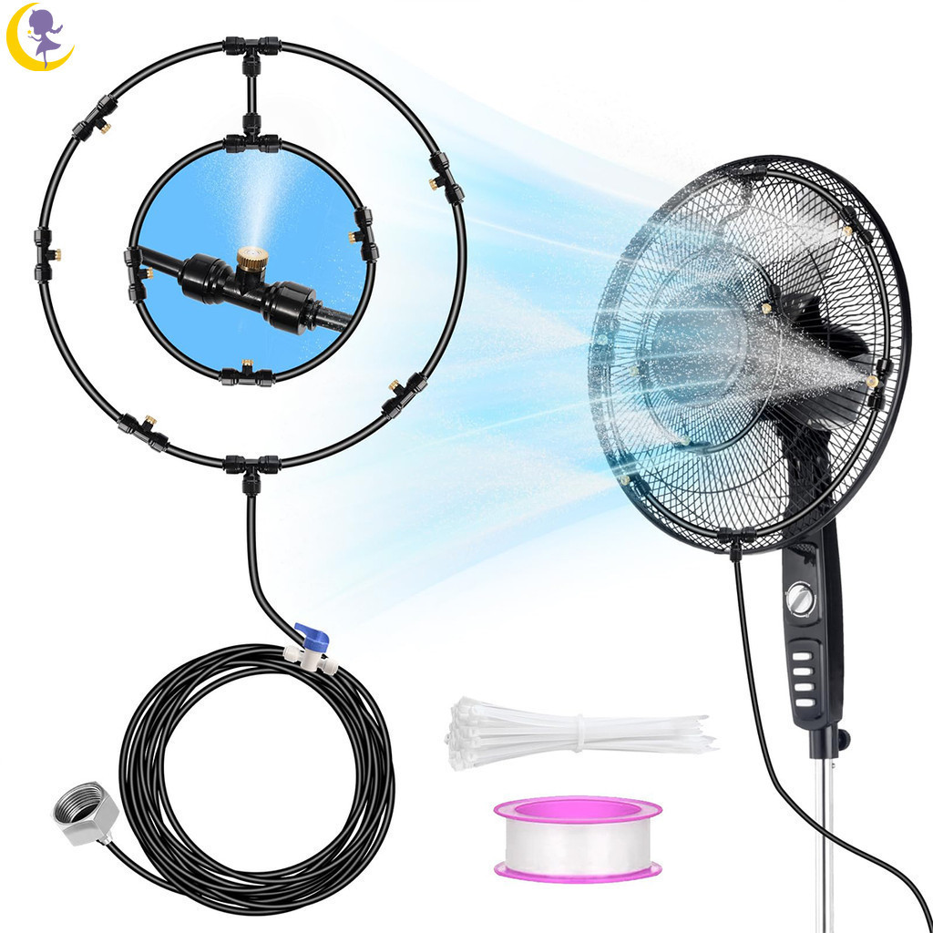 Garden Hose Misting Attachment Outdoor Misting Fan Kit with Easy ...