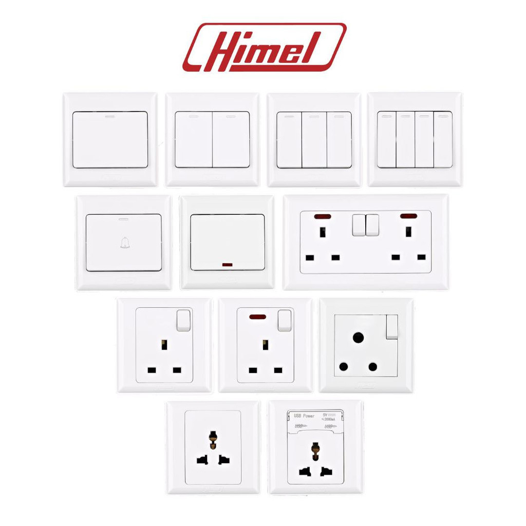 HIMEL Advance Series Switches & Sockets 10A 13A 15A 20A ( White ...