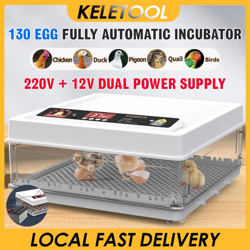 24/36/66/80/130 Intelligent Digital Hatcher Brooder Automatic Incubator ...