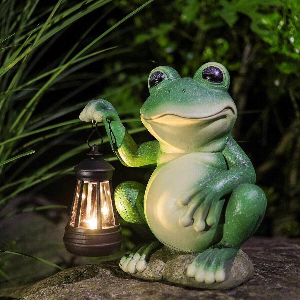 Creative Solar Frog Lantern Outdoor Garden Decoration Lamp Garden ...