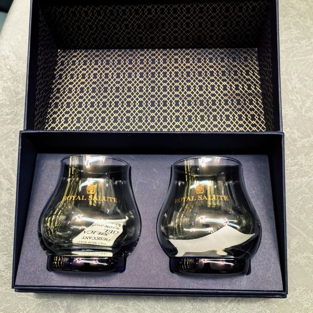 Royal SALUTE ROYAL SALUTE Whiskey Glass Double Glass Pair Glass Gift ...