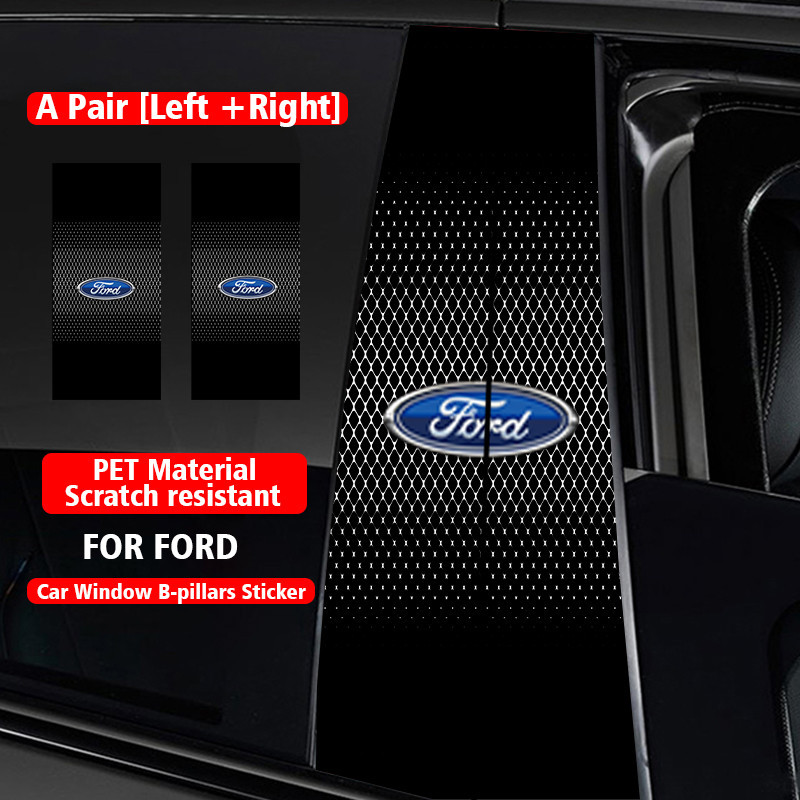 Car Window B-pillars Sticker PET Vinyl Decorative Trim Decal For Ford ...