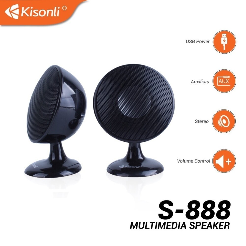 Kisonli S-888 computer 2.0 channels multimedia mini notebook speaker ...
