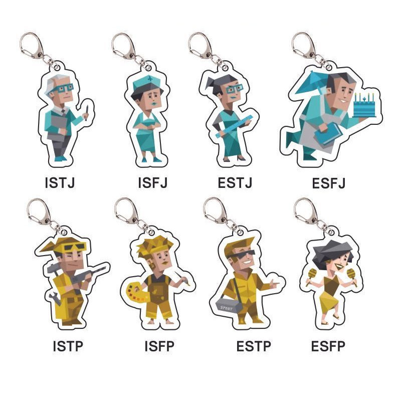 [Pendant] Mbti16 Type Personality Keychain mbti Peripheral Green Old ...