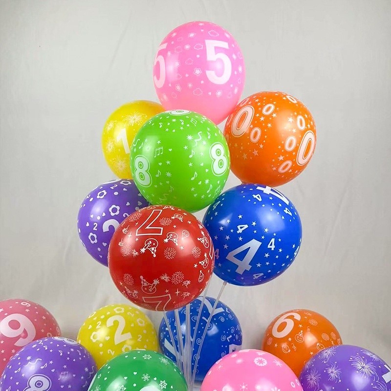 ASSORTED HAPPY BIRTHDAY BALLONS WITH AGE ASSORTED PRINTED | Shopee Malaysia