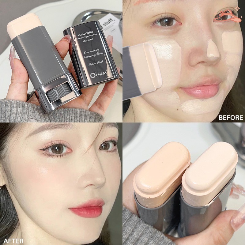 2 Colors Magic Eraser Waterproof Brightens Skin Tone Foundation Stick ...