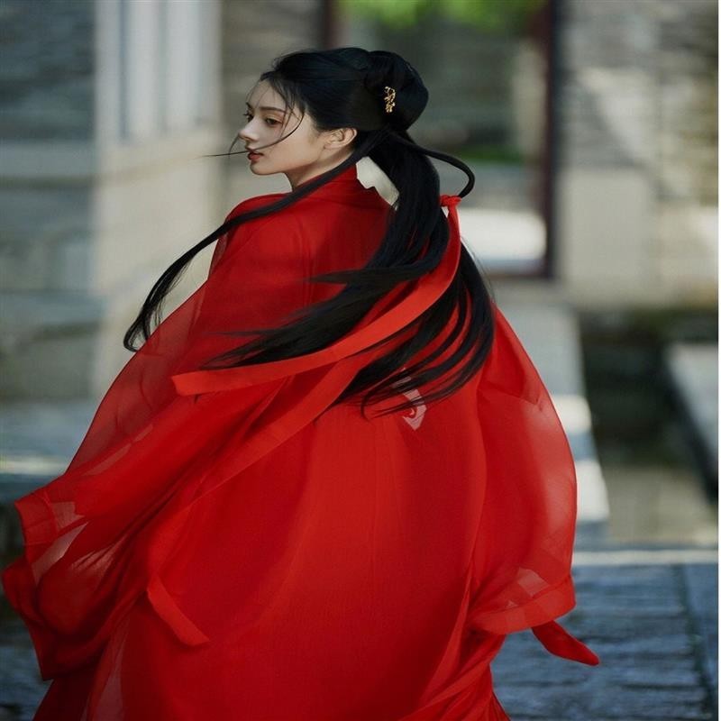 Drunk Red Face Hanfu Ancient Female Adult Wei Jin Ancient Fairy Style ...