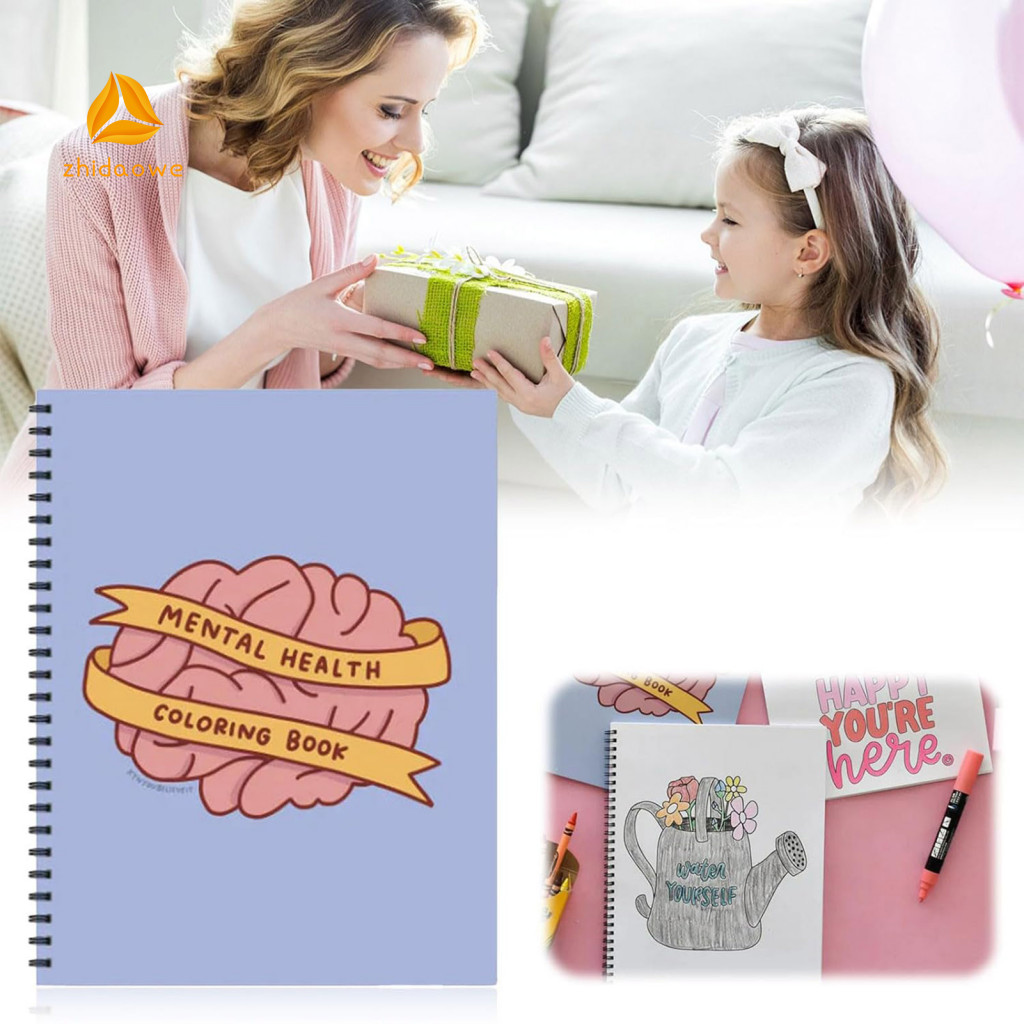 zhidaowe Stress Relief Coloring Book Positive Thinking Coloring Book ...