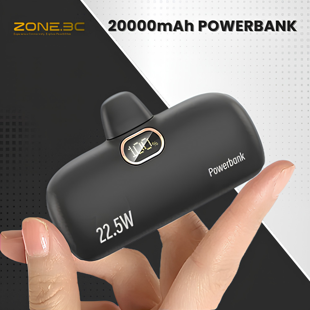 Capsule Mini Portable Powerbank 20000mAh PD 22.5W Fast Charging ...