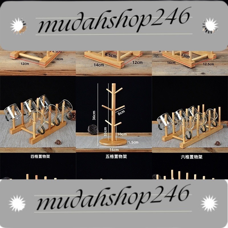 Bamboo cup holder simple tree-shaped cup holder wooden mug holder ...