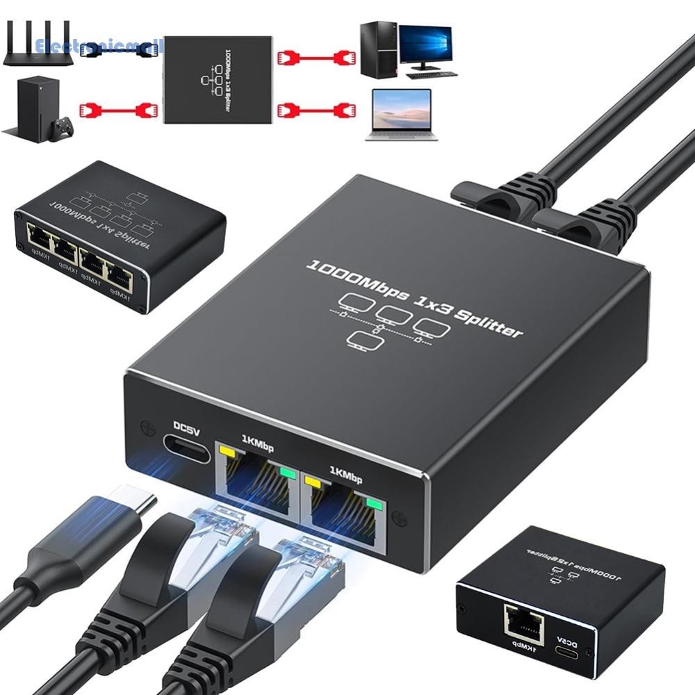 RJ45 Splitter 1 To 2/3/4 Ethernet Adapter Internet Network Cable ...