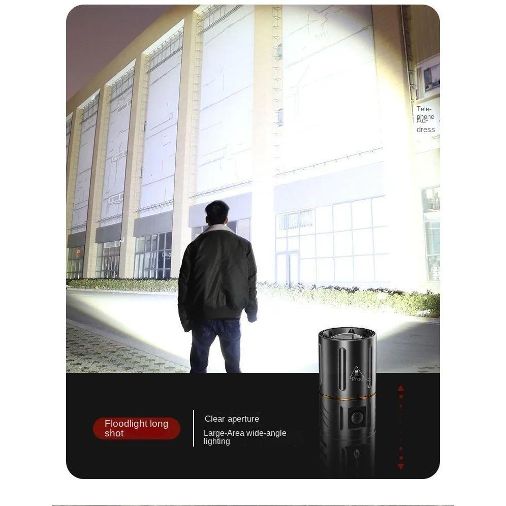 Super Bright White LED Long-range High-power Flashlight Rechargeable ...