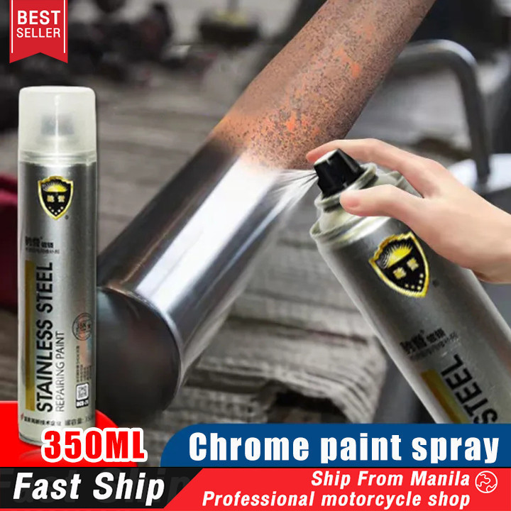 No Rust Chrome paint spray Plated Steel Wheel Spray Color 350mL Car ...