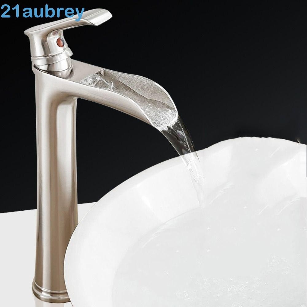 AUBREY1 Waterfall Basin Faucet, All Copper Luxury Bathroom Sink Faucet ...