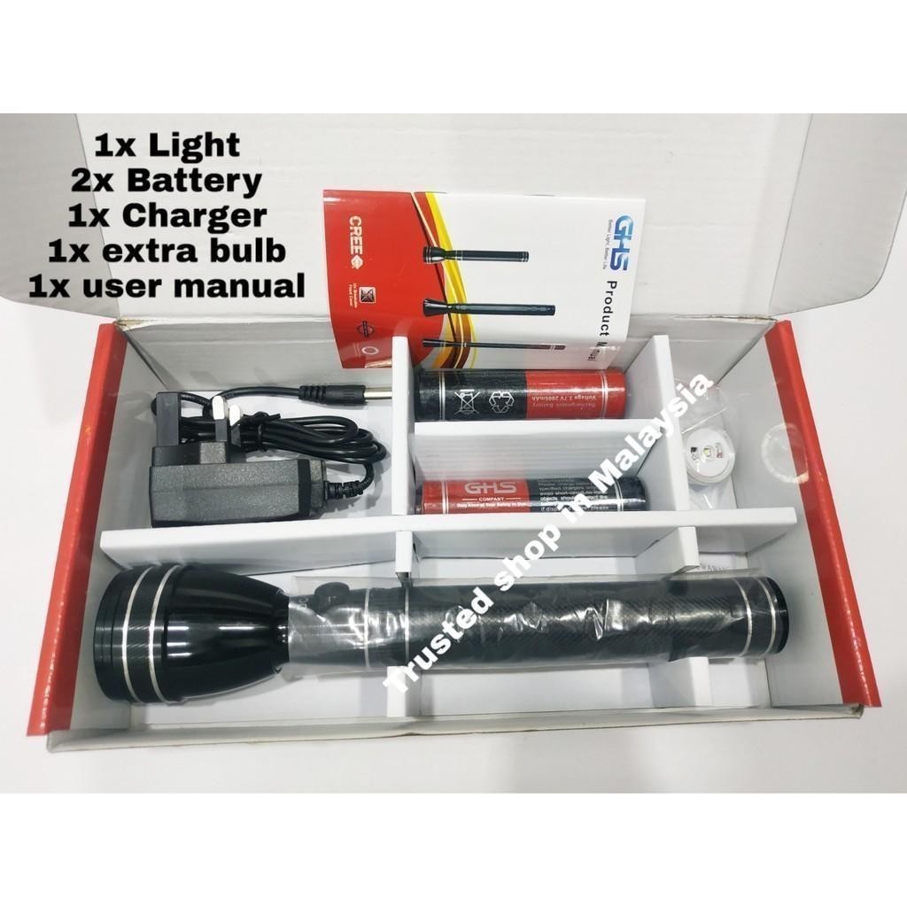 GHS Original Japane Torch Light Long Range New Version Rechargeable ...