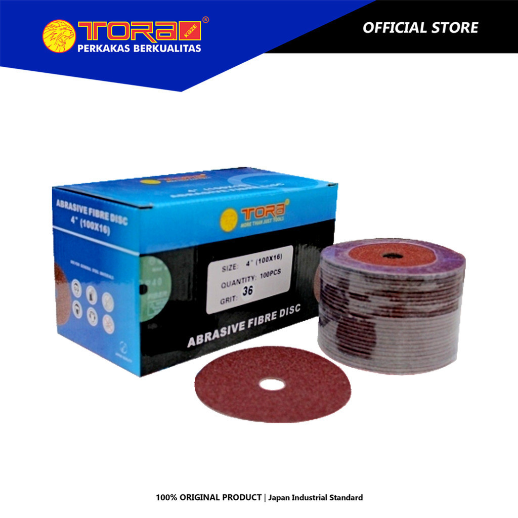 Tora Complete 4 Inch Grit Fiber Sandpaper 36 - 180 Units - Abrasive ...
