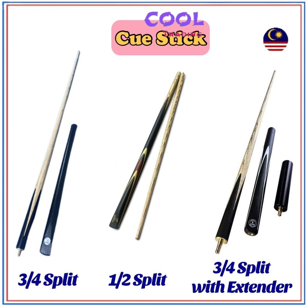 145cm Snooker Cue 3/4 & 1/2 Structure Billiard British Cue Stick 9.5 ...