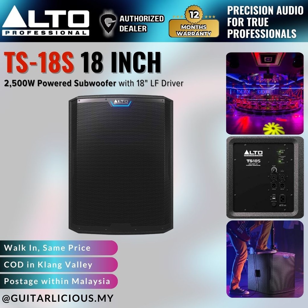 ALTO TS18S 2500-watt 18inch Powered Subwoofer ( TS-18S / TS 18S / TS18 ...