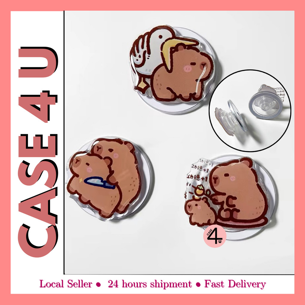 Phone Holder Stand Cartoon Capybara Kirby Duck Kitty Bear Spongebob Cat ...