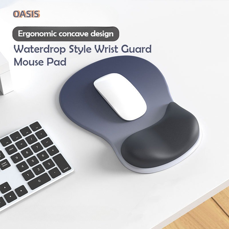 Ergonomic Silicone Wrist Rest Mouse Pad with Gel Wrist Support Anti ...