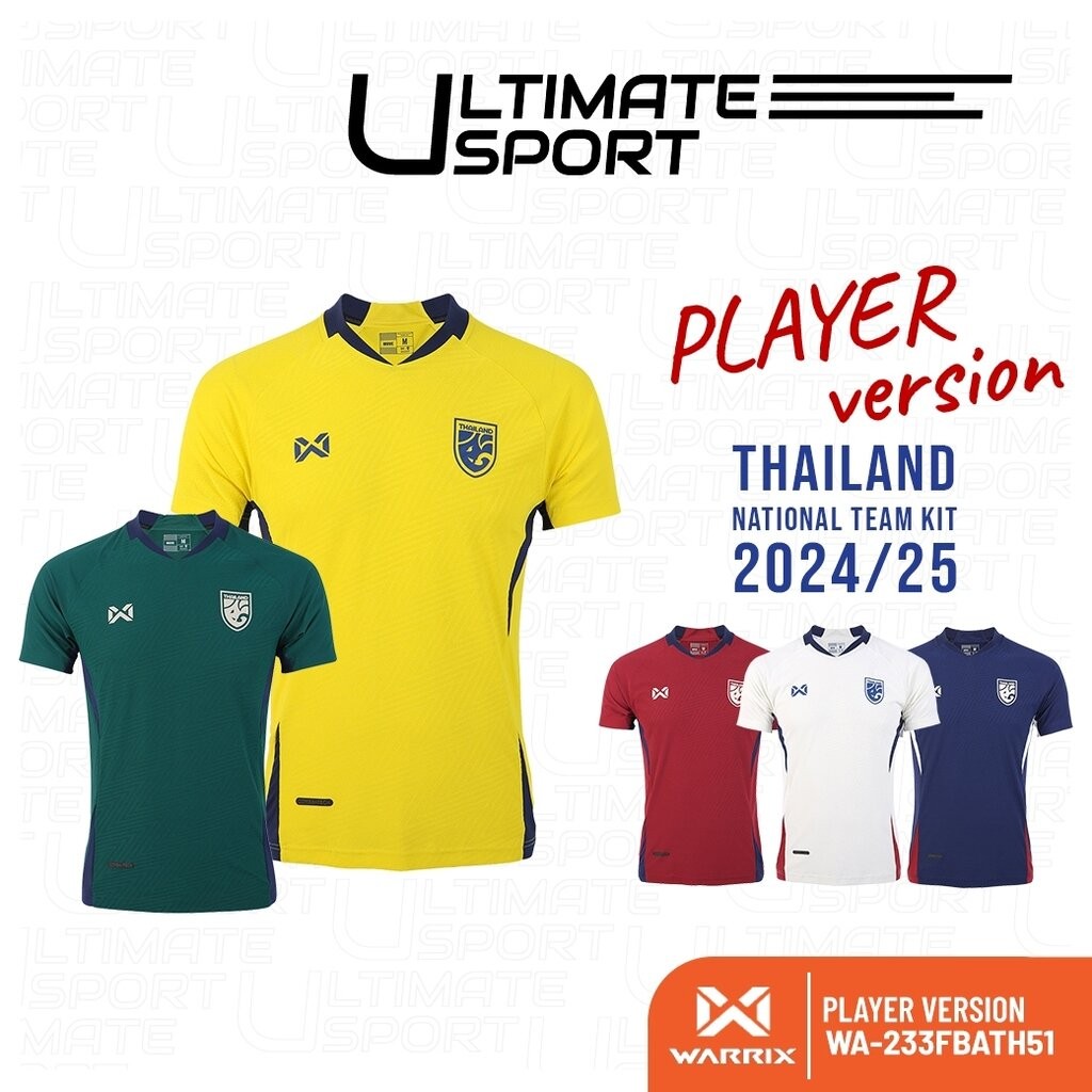 WARRIX !! Thailand National Team Football Jersey 2024-25 Player Grade (Player Version) WA ...