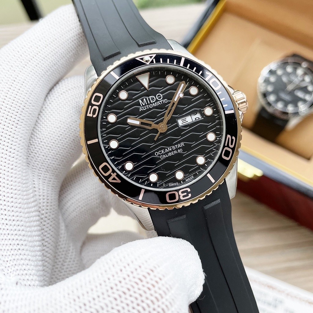 Men's Watch，Comfortable and Durable Rubber Watch Strap Automatic Men's ...