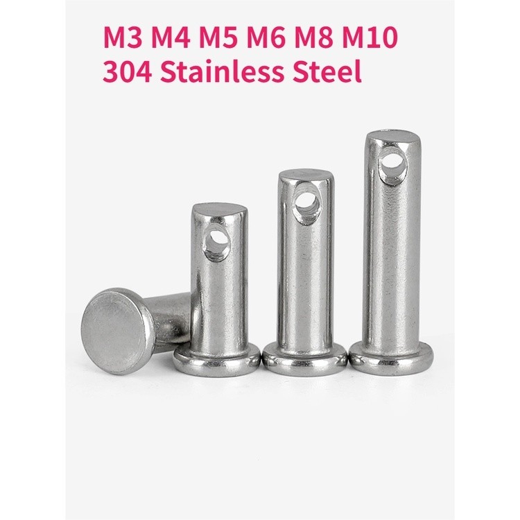 M3 M4 M5 M6 M8 M10 304 Stainless Steel Pin Shaft GB882 Axis Pin Flat ...