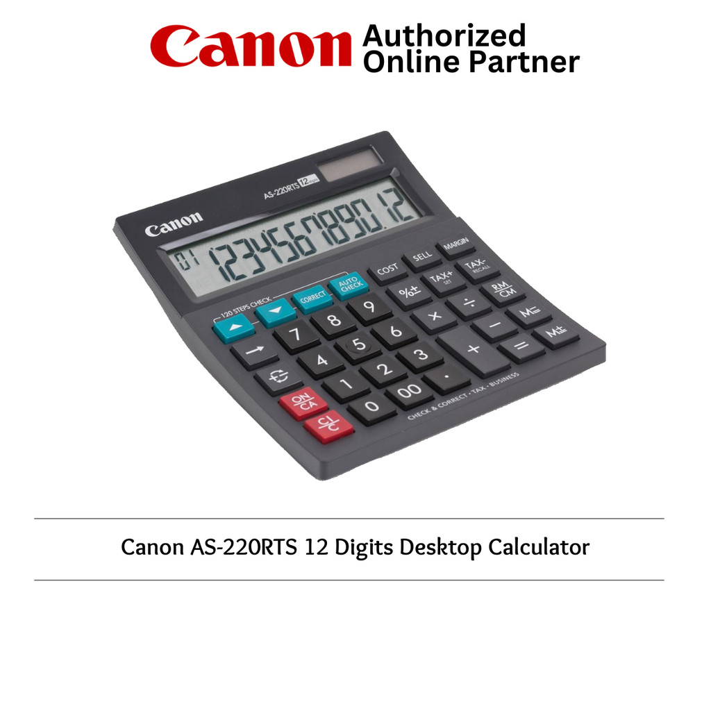 Canon AS-220RTS 12 Digits Desktop Calculator | Shopee Malaysia